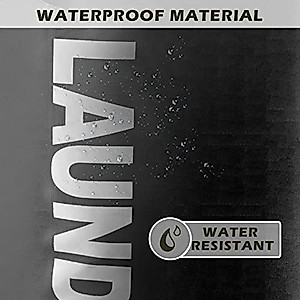 YOUDENOVA 115L Large Laundry Hampers with Handles, Collapsible Tall Clothes Baskets, Washing Bag for Bathroom, Bedrooms, College Dorm (Black)