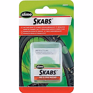 Slime Skabs 6 Peel and Stick Puncture Repair Patches for Bike Tubes (3 Pack)