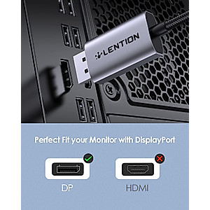 LENTION USB C to HDMI & DisplayPort Adapter 4K@60Hz/USB C to HDMI 2.0 Cable Adapter/USB C to DisplayPort Cable Adapter