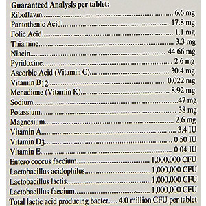 OASIS #80070 Alive and Well, Stress Preventative & Pro-Biotic Tablets for Birds