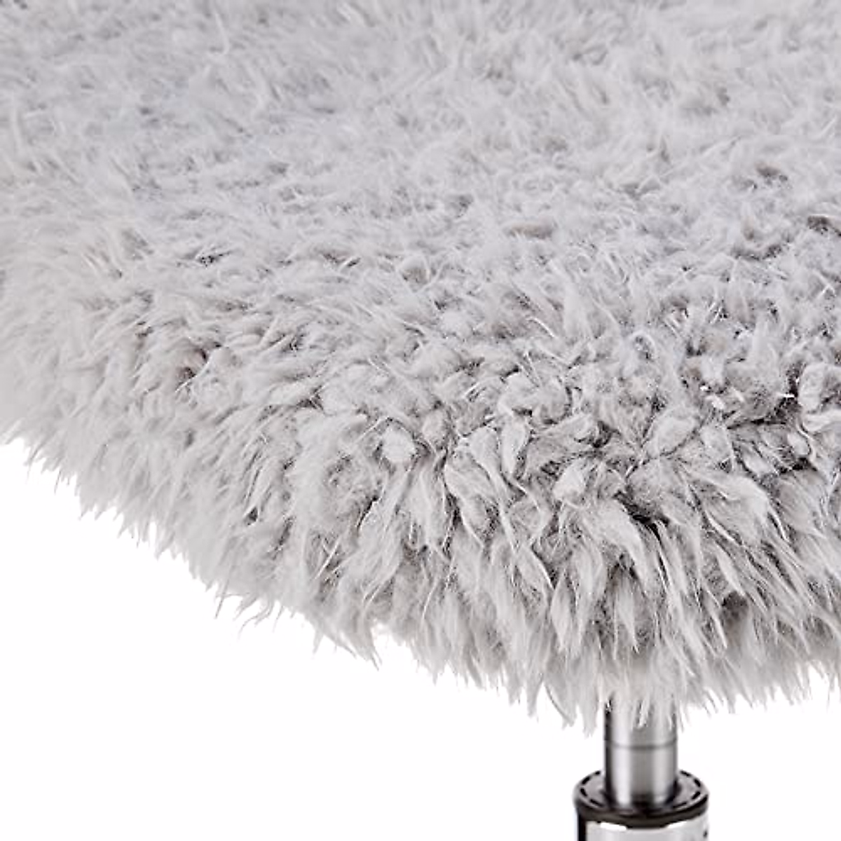 Urban Lifestyle Faux Fur Rolling Task Chair, Gray
