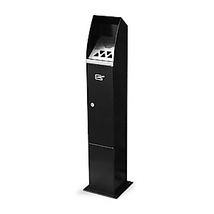 Garbage Cans Outdoor Vertical Ash Column Stainless Steel Smoke Extinguishing Column Smoking Column Cigarette Butt Collector Can Be Fixed Outside Trash Bin