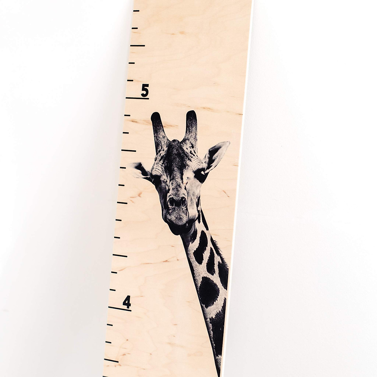 Headwaters Studio Animals Growth Chart for Kids - Baby Height Chart Height Tracker Kids Wooden Growth Chart for Wall Grow Chart Height Chart for Kids Safari Nursery, Giraffes - 46"x75"x.25