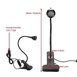 Zopsc USB 3W LED Phone Glue Curing Lamp,Portable Clamp Flexible 360 ° Desk Lamps,395 Wavelength,Plug and Play,for Repairing Phones,Fluorescent Agent Detection,Fluorescent Banknote