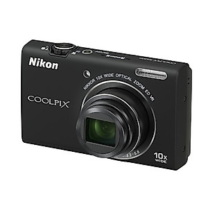 Nikon COOLPIX S6200 16 MP Digital Camera with 10x Optical Zoom NIKKOR ED Glass Lens and HD 720p Video (Black)