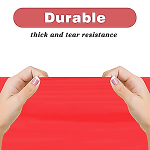 Kopokita 2PCS Red Plastic Tablecloths 54 x 108 Inch, Disposable Table Cloths Rectangle Party Table Covers