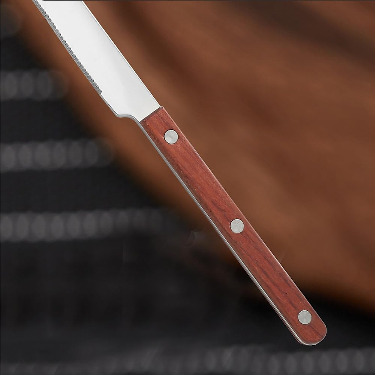 Wooden Handle Flatware Set for 6, 30-Pieces Silverware Set Food-Grade Stainless Steel Cutlery Kitchen Utensils Set Apartment Essentials Dishwasher Safe Wedding Banquet Best Gift Combo