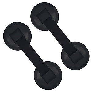 2 PCS PVC Strap Armrest for PVC Inflatable Boat, Raft, Dinghy, Kayak, Canoe, Surfboard,SUP seat Strap Patch with Handle (Black)