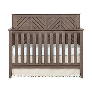 Child Craft Atwood Crib and Dresser Nursery Set, 2-Piece, Includes 4-in-1 Convertible Crib and 3-Drawer Dresser, Grows with Your Baby (Cocoa Bean Brown)