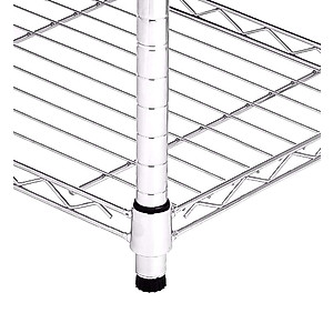 Simple Deluxe Heavy Duty 5-Shelf Shelving Unit, 35" D x 18"W x 70" H, 35 x 18 x 70‘’, Chrome