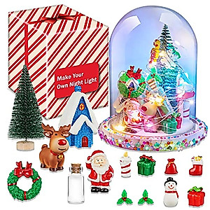 Christmas Gifts, Make Your Own Night Light DIY Arts and Crafts for Kids 4 5 6 7 8 Year Old Girls Christmas Stocking Stuffers, Xmas Tabletop Decoration Women Room Decor Nightlight Toys