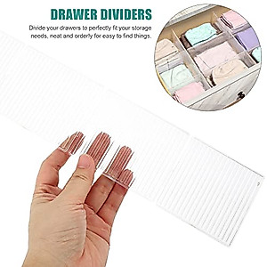 Alipis Grid Drawer Divider 2 Sets Drawer Dividers Organizer Drawer Separators Dresser Drawer Divider Sock Underwear Dividers for Bedroom Closet Clothing Office Kitchen