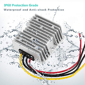 DC Buck Converter 10A Golf Cart Voltage Reducer 72 Volt to 12 Volt 120 Watt DC-DC Converter Step Down Voltage Regulator for Golf Cart Auto Car Truck Vehicle Boat Solar System LED Display Fan