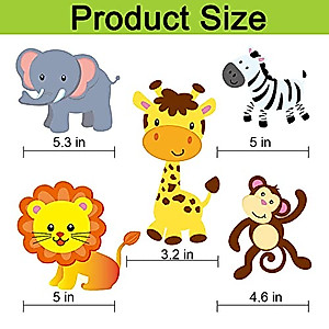 UOMNICUE Safari Animals Hanging Swirl Decorations,30 PCS Jungle Themed Foil Swirls Ceiling Streamers for Kids Boys Girls Wild One Safari Party Supplies Birthday Baby Shower Home Classroom Decoration