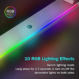 ESGAMING RGB Laptop Stand for Desk with 4 Port USB 3.0 Hub, Ergonomic Anti-Slip Computer Stand Holder, Type C Cable, 10 RGB Modes, Aluminum Notebook Stand Laptop Riser Compatible up to 17.3" Laptops