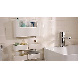 Plastic Storage Bins White Storage Organizer for home/office storage, accessories organizer and space saver, pack of 4