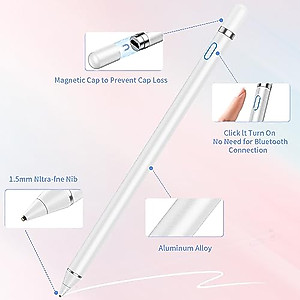 Stylus Pens for Touch Screens, Active Stylus with Fine Point Tip, High Sensitivity Stylus, Compatible with iPad/iPhone/Android/Tablets and Other Capacitive Touch Screens Devices