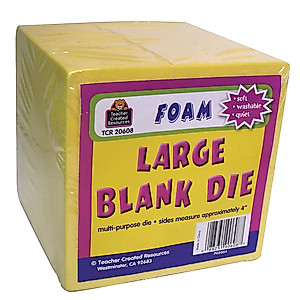 Teacher Created Resources Foam Large Blank Dice (20608)