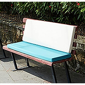 Water-Resistant Bench Cushion Settee Cushions with Ties, Outdoor Indoor Seat Cushion Bench Mat Bench Cushions for Garden Patio Furniture Balcony Swing Dining,43x15.7x2in,Blue