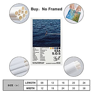 Gaobi Sza Poster Sos Album Cover Posters Poster Decorative Painting Canvas Wall Art Living Room Posters Bedroom Painting 12x18inch(30x45cm)