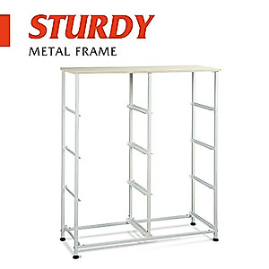 Moromuu Fabric Dresser with 8 Drawers, Storage Dresser for Bedroom, Hallway, Nursery, Entryway, Closets, Sturdy Metal Frame, Wood Tabletop, Easy Pull Handle, Gray