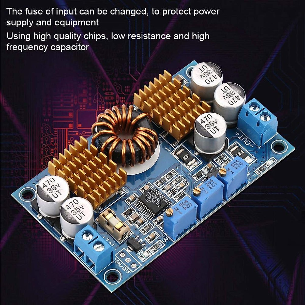 LTC3780 Automatic Step UP/Down Converter, DC to DC 5-32V to 1V-30V Boost/Buck CC CV Power Module