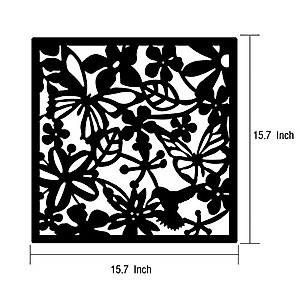 Kernorv Hanging Room Divider Made of Environmentally PVC, 12 PCS Partitions Panel Screen for Decorating Bedroom, Dining, Study and Sitting-Room, Hotel, Bar and Restaurant. (12, Black)