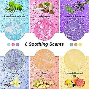 Gifts for Women - Pack of 6 Shower Steamers Bath Bombs, Shower Bombs with Essential Oils , Aromatherapy Shower Steamers Bath Bomb Gift Set Self Care and Relaxation Gifts for Women and Men