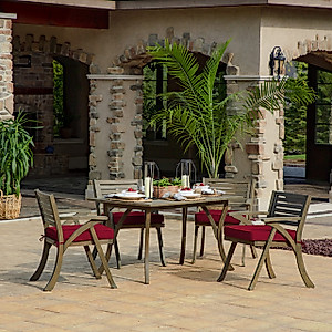 Arden Selections Modern Acrylic Outdoor Seat Cushion 20 x 20, Caliente Red