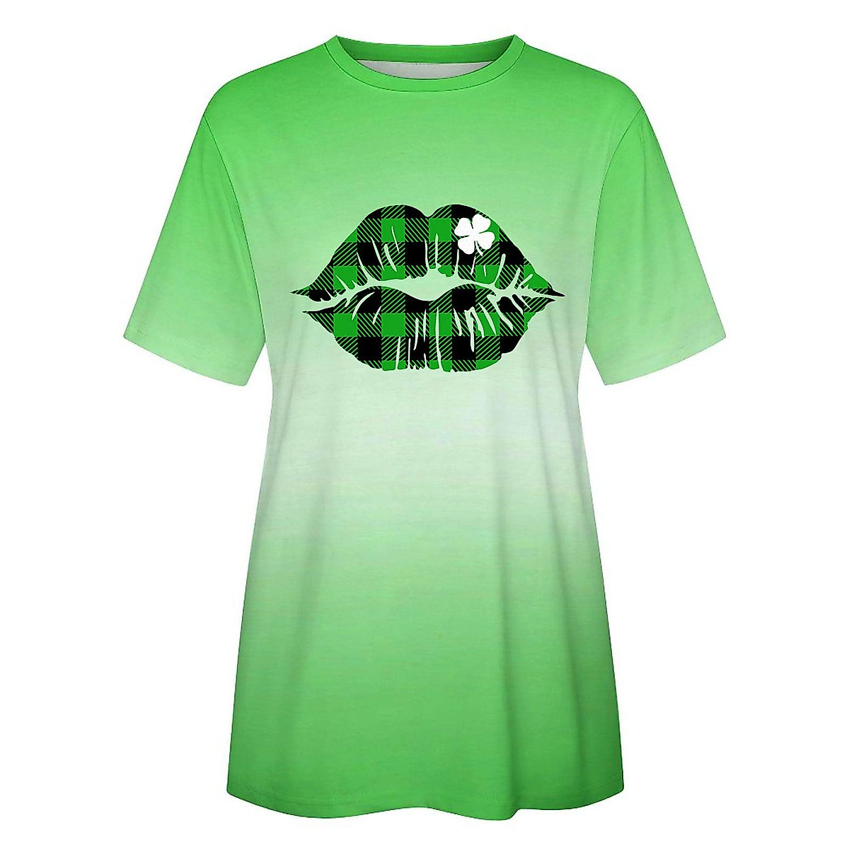 CGGMVCG St Patricks Day Shirt Women Women's Cute Shirt Shirt Top Short Sleeve Casual Print T Shirt Green Shirts for Women, V, L