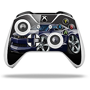 WraptorSkinz Decal Vinyl Skin Wrap compatible with XBOX One S/X Controller - 2010 Camaro RS Blue Dark (CONTROLLER NOT INCLUDED)