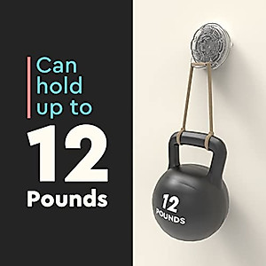 Suction Cup Hooks - Removable & Reusable Wall Hooks - Portable Shower Hooks for Towels, Keys & Sponges - Wreath Hook for Indoor & Outdoor Decoration