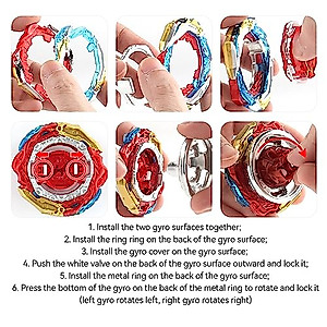 B-201 Zest Achilles + 1 Two-Way Launcher Battling Tops with Stickers bey Battling Burst quadrive BayBlades pro Series Tops for 8-12 Kids Children Boys