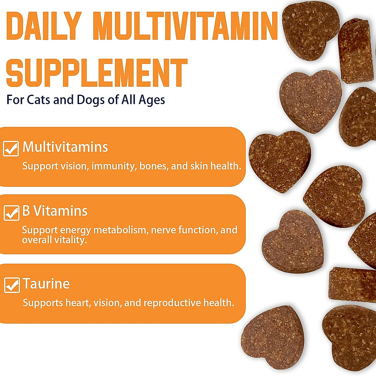 Pet Nutritional 12-in-1 Multivitamin Soft Chews Supplement for Dogs & Cats – Immune, Skin, Coat, and Digestion Support with Vitamins A, B, C, D, E & Minerals (170 Chews)