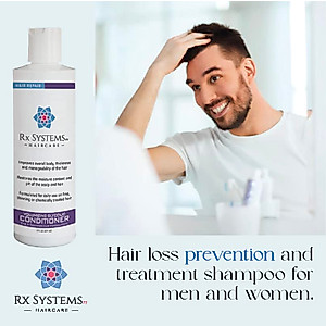 Rx Systems Pharmacy Grade Hair Growth Conditioner For Men And Women From Stops Thinning While Strengthening Vitality and Thickening Hair | pH Balanced | Treats Hair Loss
