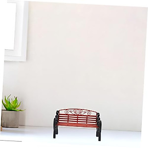 NAMOARLY 2pcs Park Chair Model Small Bench Model Desktop Decor Small Bench Figurine Desktop Simulated Bench Model Small Park Bench Simulation Bench Model Bench Model Decoration Table Decor