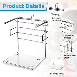 2 Pack Plastic Grocery Bag Holder Fits 11½" W x 6.5" D x 21" H Bag Unit Measures 12" W x 12" l x 16" H Chrome T Shirt Bag Rack with Metal Base for Restaurant, Business, Office, Home, Kitchen, Garage