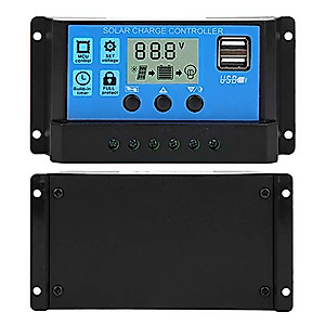 Solar Charge Controller 40A Automatic PWM LCD Solar Charging Regulator PV System Connection with Dual USB Output