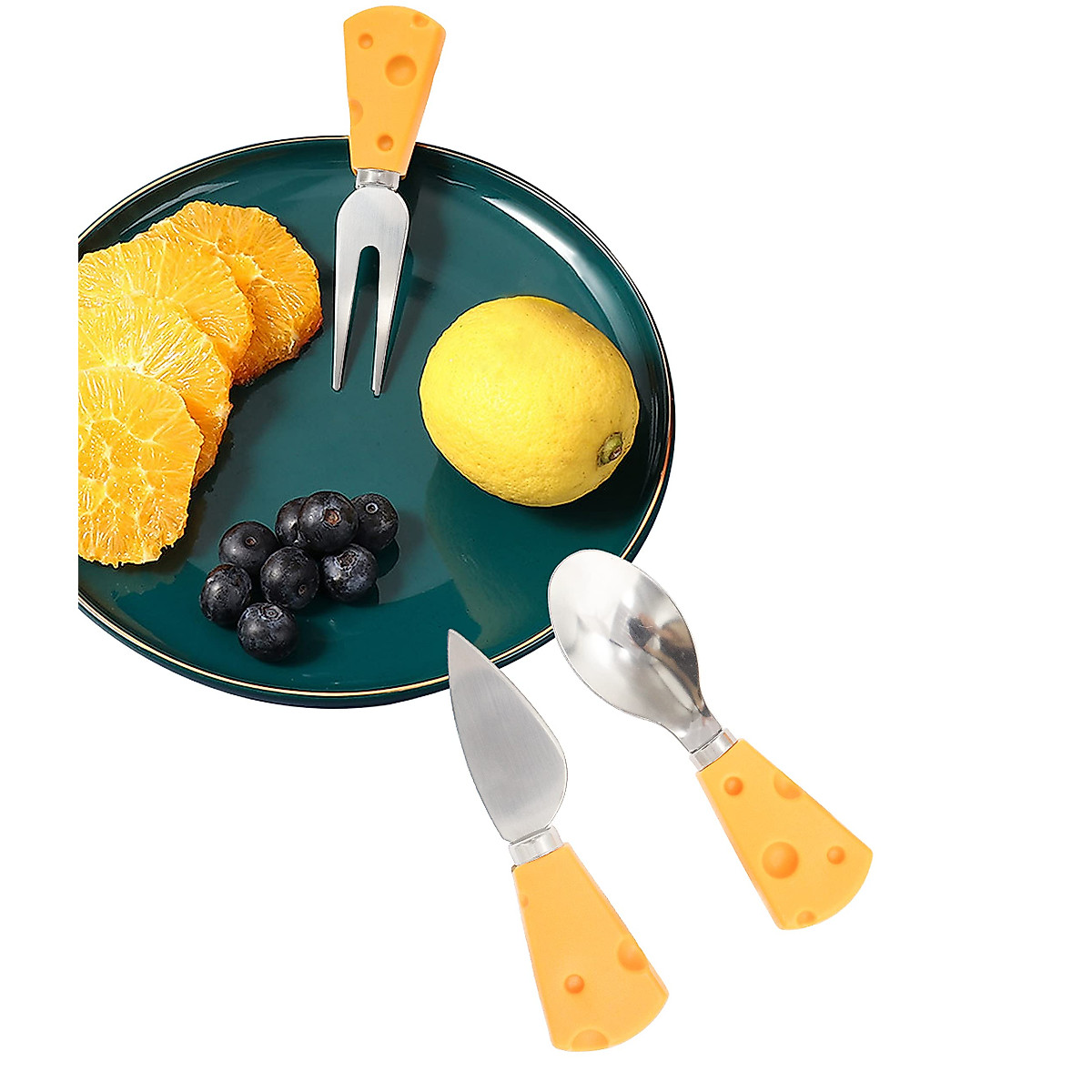 3pcs Cheese Knife Set, Stainless Steel Cheese Knives, cheese spoon, cheese fork, suitable for gift giving
