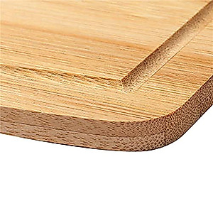 NEIDE Chopping Block Wood Healthy and Environmentally Friendly Bamboo Cutting Board Hanging Hole 3 Sizes Accessories Tool-30X20CM (Size : 28X18CM)