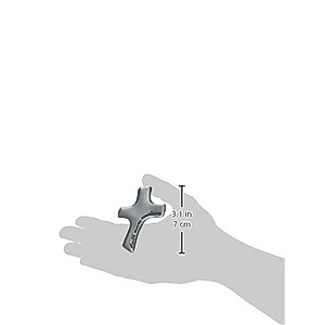 Cathedral Art Faith Moves Mountains Palm Cross, 2-7/8" x 1-7/8", Silver