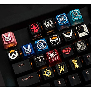 Mugen Agents of Shield Custom Themed Keycaps for Cherry MX Switches - Fits Most Mechanical Gaming Keyboards - with Keycap Puller