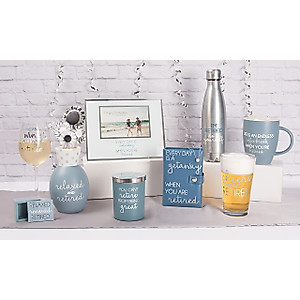 Pavilion Gift Company I Can Want I'm Retired-16 oz 16 oz. Crystal Wine Glass, 1 Count (Pack of 1), Blue