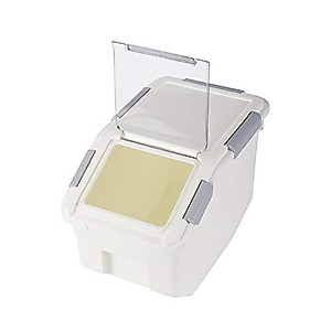 Grain Storage Container 20 lb (10 Liter) with Wheels Seal Locking Lid PP(Pack-2)