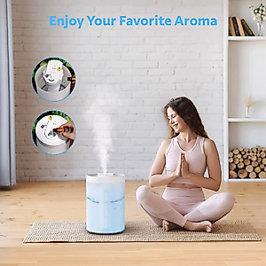 KOIOS Patented Cool Mist Humidifiers (2023 Upgraded), 4L Top Fill Ultrasonic Air Humidifier, Essential Oil Diffuser for Bedroom Large Room Home, 31H Runtime, Whisper Quiet Perfect for Babies, Plants