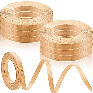 Soaoo 6 Roll 3/4 Inch x 50 ft Plywood Edge Banding – Pre-glued Wood Veneer Roll Plywood Edge Trim Flexible Plywood Birch Edge Banding Easy Application for Furniture Restoration