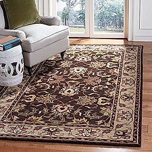 SAFAVIEH Heritage Collection 9' x 12' Brown / Beige HG818A Handmade Traditional Oriental Premium Wool Area Rug