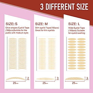 Eyelid Tape,Invisible Eyelid Lifter Strips 480PCS,Waterproof Double Eyelid Stickers for Hooded,Droopy, Uneven, Mono-Eyelids