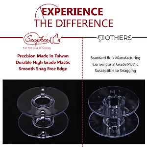 12pcs Bobbins fits Singer Sewing Machine - Class 15 Plastic Bobbins, 81348