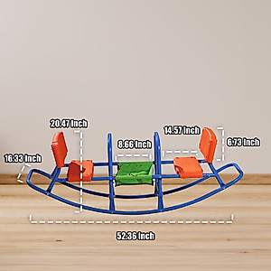 Kids Teeter Totter Outdoor Seesaw: Play - Children, Boys, Girls, Kid, Youth Ride ON Toy Living Room, Lawn, Backyard, Playground Gifts, Party Ages 3 4 5 6 Rocking HIGH Chair